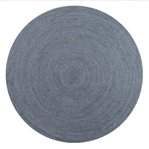 JONATHAN Y Zara Braided Coastal Cottage Round Jute Round Area Rug - Blue