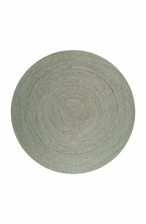 JONATHAN Y Zara Braided Coastal Cottage Round Jute Round Area Rug - Gray