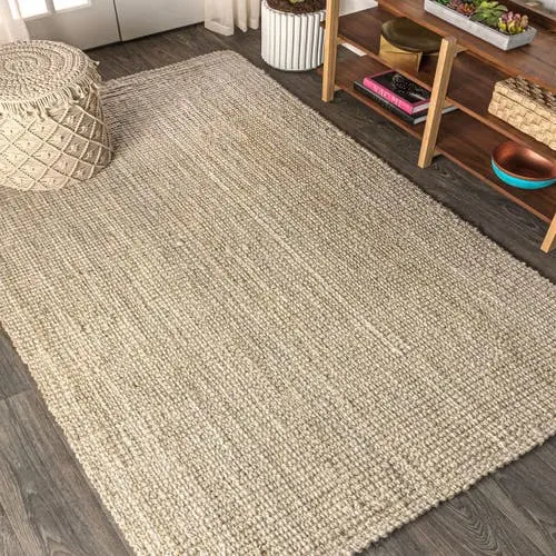 JONATHAN Y Hiro Hand Woven Chunky Jute Area Rug