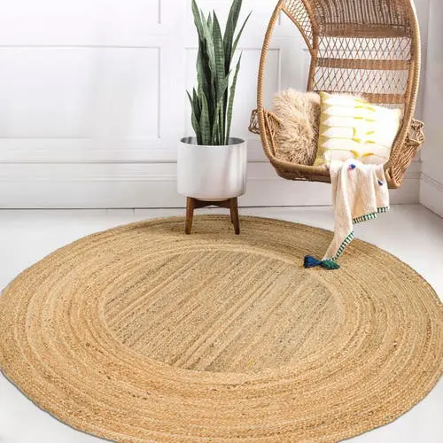 JONATHAN Y Harmony Boho Jute Circle Round Area Rug