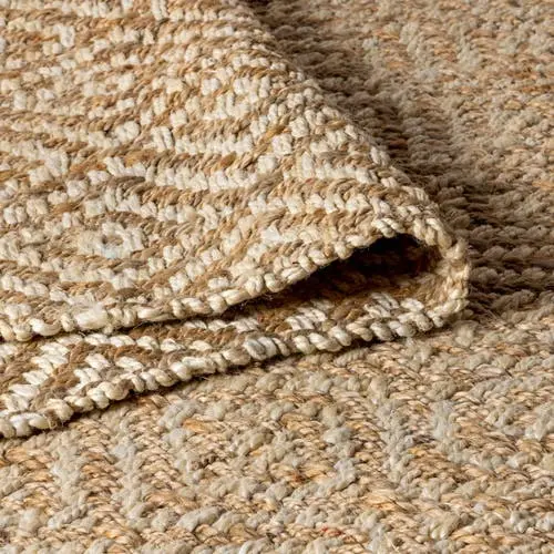JONATHAN Y Hira Hand Woven Diamond Chunky Jute Area Rug