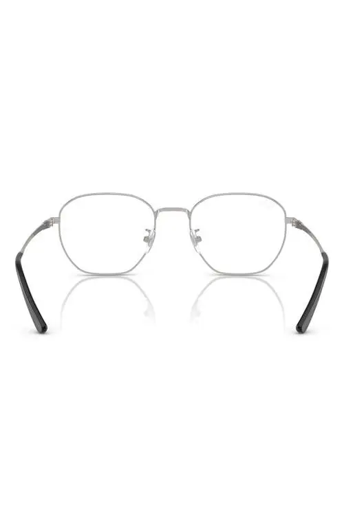 Ray-ban 53mm Irregular Optical Glasses - Silver
