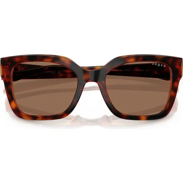 VOGUE 54mm Polarized Square Sunglasses - Dark Havana