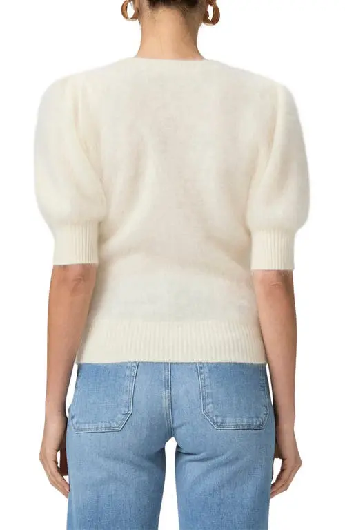 Paige Gladiolus Short Sleeve Cashmere Sweater