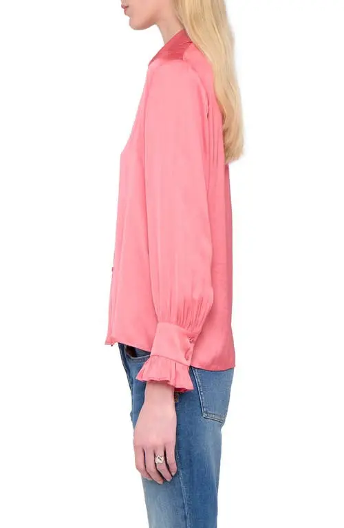 Zadig&Voltaire Thely Satin Shirt - Tea Rose