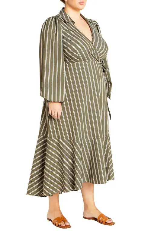 Women's Plus Size Maddie Wrap Maxi Dress - Caramel