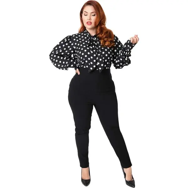 Unique Vintage Rizzo Cigarette Pants - Black