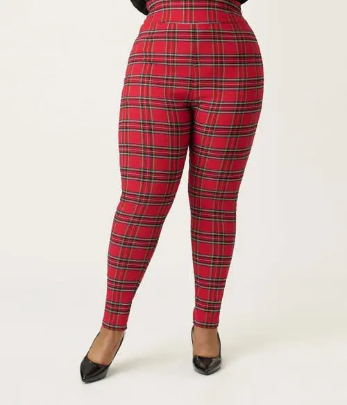 Unique Vintage Rizzo Cigarette Pants - Red