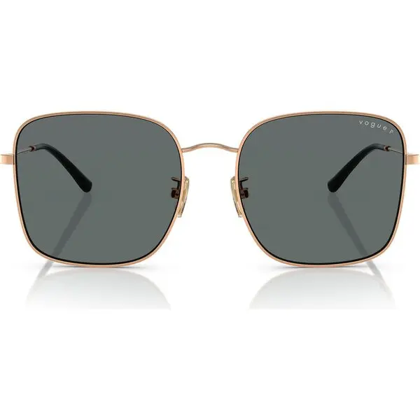 VOGUE 57mm Square Sunglasses - Rose Gold Polarized