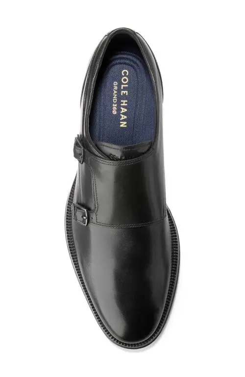 Cole Haan Carnegie Monk Strap Loafer - Black/Black 