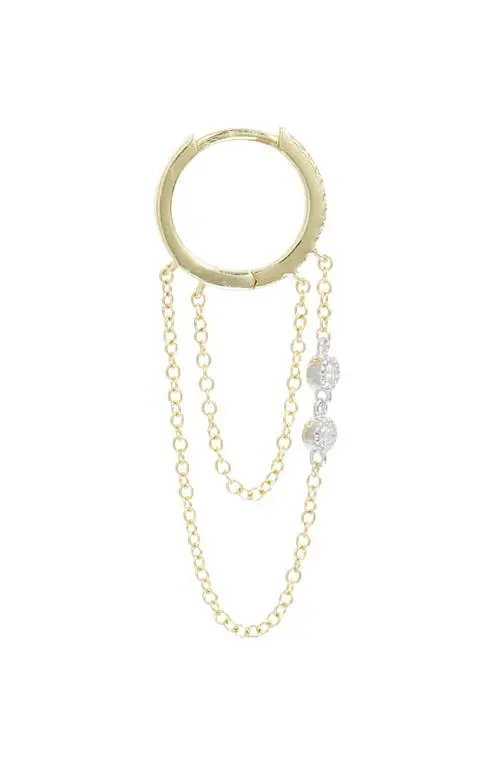 Meira T Diamond Fringe Hoop Earrings