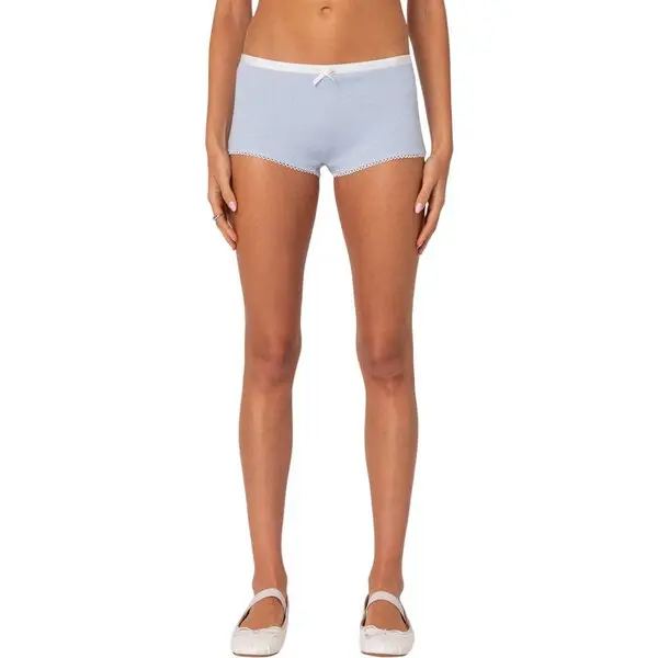 EDIKTED Mariana Pointelle Stitch Microshorts