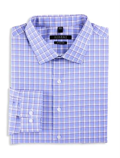 Synrgy By Dxl Plaid Dress Shirt In Blue - 20% Off | Editorialist