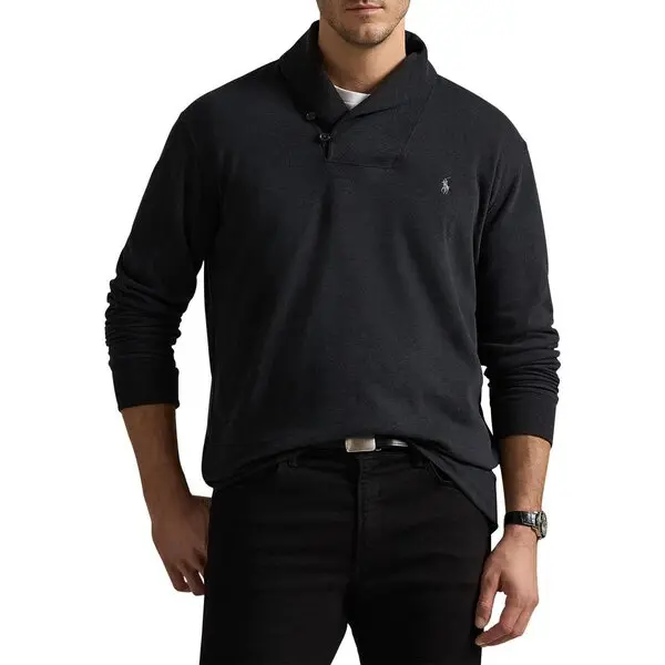 Polo Ralph Lauren Luxury Jersey Shawl-collar Pullover - Black