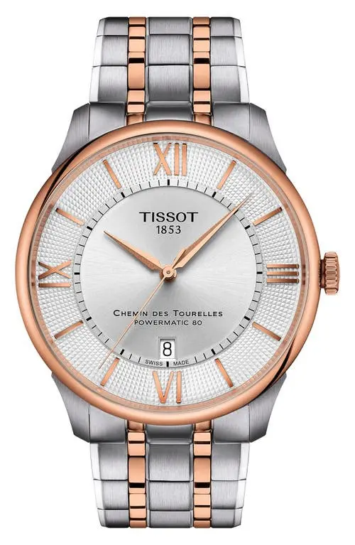 TISSOT Chemin Des Tourelles Powermatic 80 Bracelet Watch - Silver