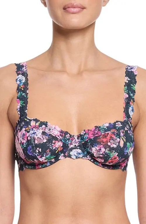 Hanky Panky Signature Lace Underwire Balconette Bra - Dark Peonies