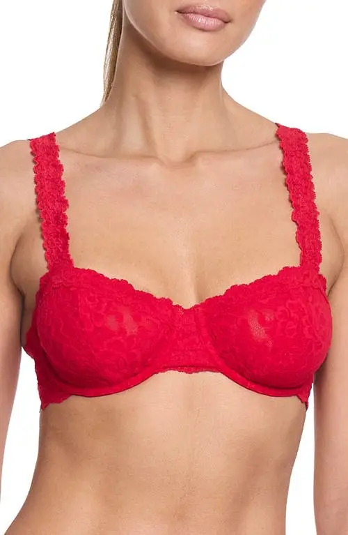 Hanky Panky Signature Lace Underwire Balconette Bra - Red