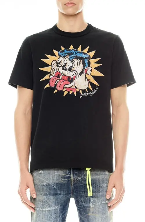 CULT OF INDIVIDUALITY Lucky Bastard Cotton Graphic T-shirt - Black