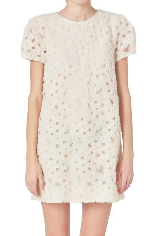Endless Rose Faux Pearl And Floral Tulle Dress