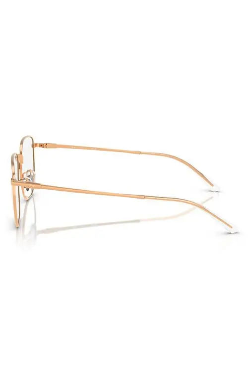 Ray-ban 53mm Square Optical Glasses - Rose Gold