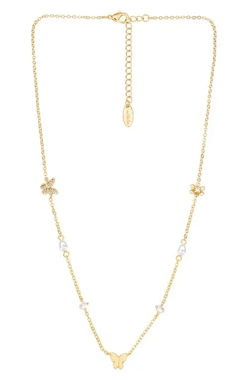 Ettika Butterfly Station Necklace - Gold