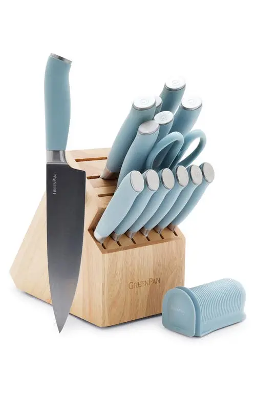 GREENPAN 15-piece Titanium Coated Knife Block Set