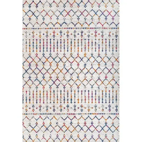 JONATHAN Y Moroccan Hype Boho Vintage Diamond Area Rug - Cream/multi
