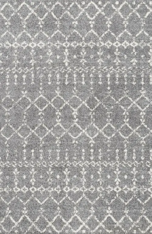 JONATHAN Y Moroccan Hype Boho Vintage Diamond Area Rug - Gray/ivory