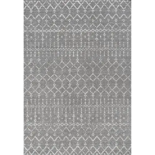 JONATHAN Y Moroccan Hype Boho Vintage Diamond Area Rug - Gray/ivory