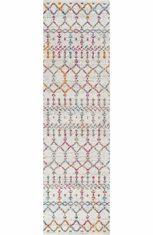 JONATHAN Y Moroccan Hype Boho Vintage Diamond Area Rug - Ivory/multi