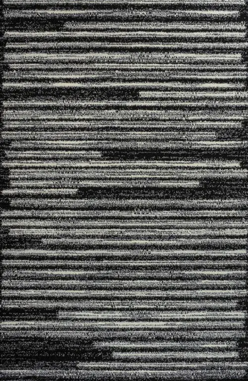 JONATHAN Y Khalil Modern Berber Stripe Area Rug - Black/cream