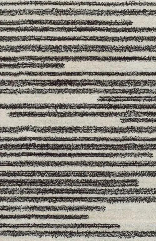 JONATHAN Y Khalil Modern Berber Stripe Area Rug - Cream/black