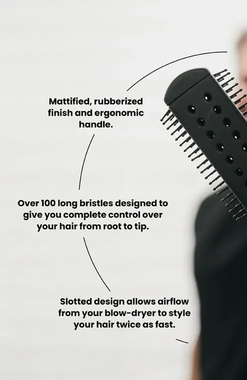 FORTE SERIES Vented Styling Brush - Black