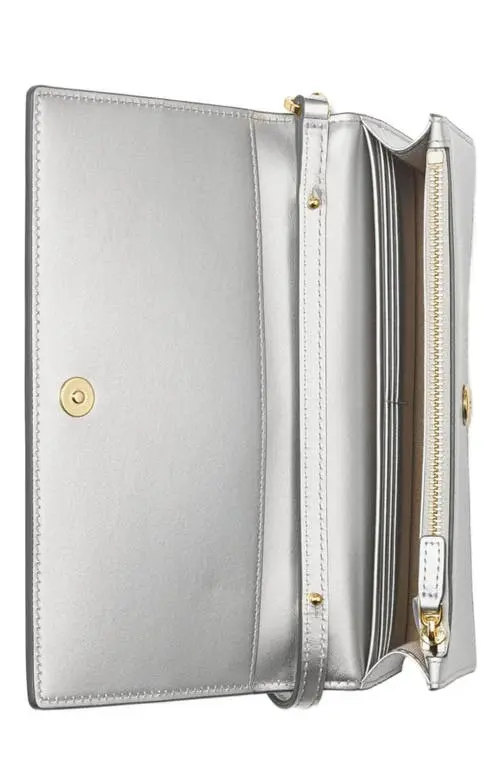 Mcm Diamond Chain Wallet In Metallic Mirror Leather