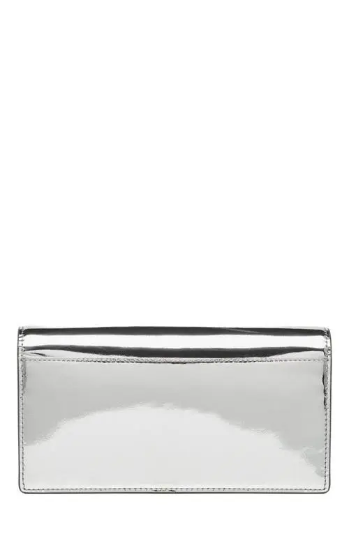 Mcm Diamond Chain Wallet In Metallic Mirror Leather