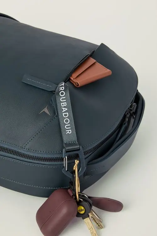 TROUBADOUR Apex Leather Backpack - Basalt Blue