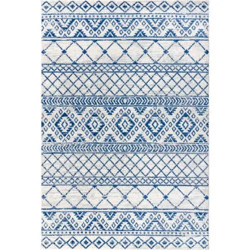 JONATHAN Y Moroccan Hype Boho Vintage Area Rug - Cream/blue