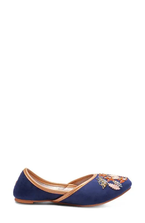 FUCHSIA Paris Embroidered Jutti Flat