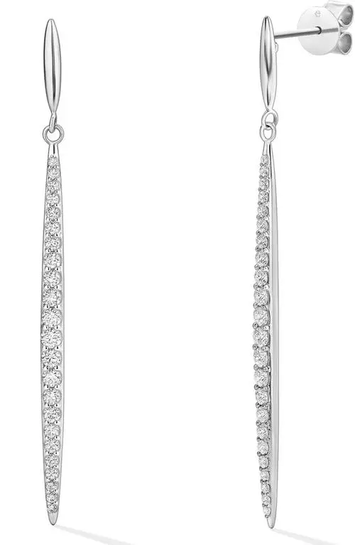 Hearts On Fire Classic Diamond Stiletto Drop Earrings - White Gold/ Diamond