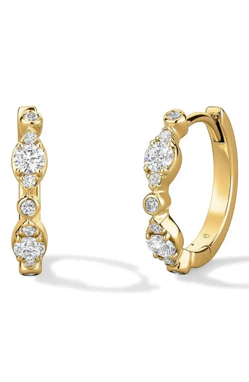 Hearts On Fire Regal Diamond Hoop Earrings - Yellow Gold/ Diamond