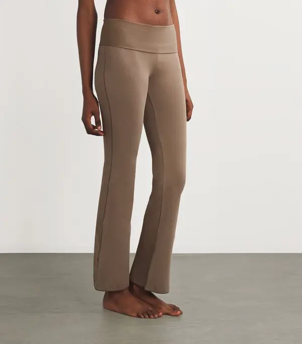 SKIMS Cotton-blend Fold-over Trousers