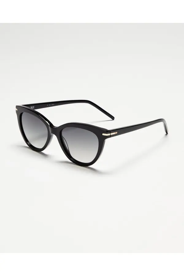 Paige Micah Cat-Eye Sunglasses In Black - 75% Off | Editorialist