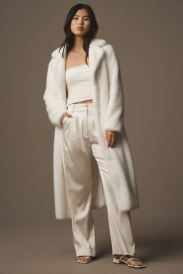 UNREAL FUR Faux Fur Long Coat