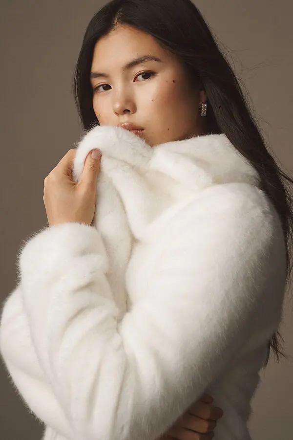UNREAL FUR Faux Fur Long Coat