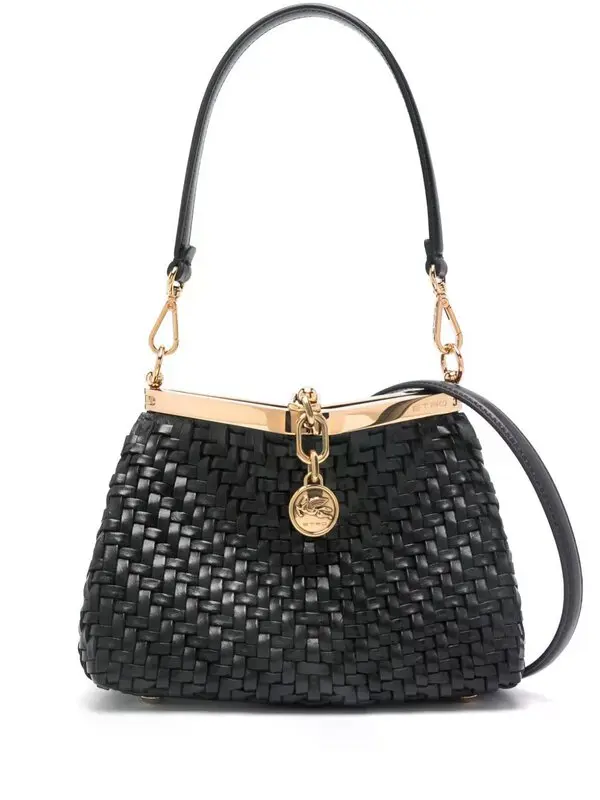 Etro Small Woven Vela Bag - Black