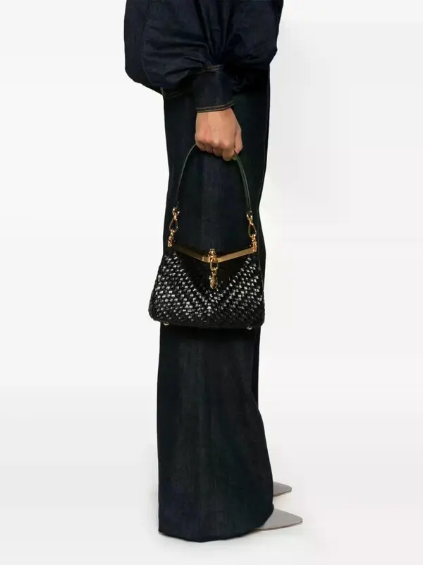 Etro Small Woven Vela Bag - Black