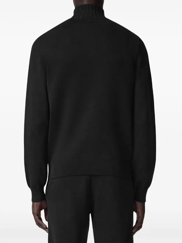 Versace Zip-up Sweater - Black