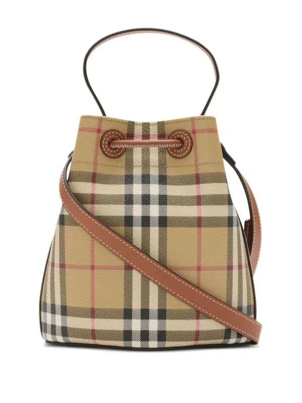 Burberry Check-pattern Bucket Bag - Neutrals