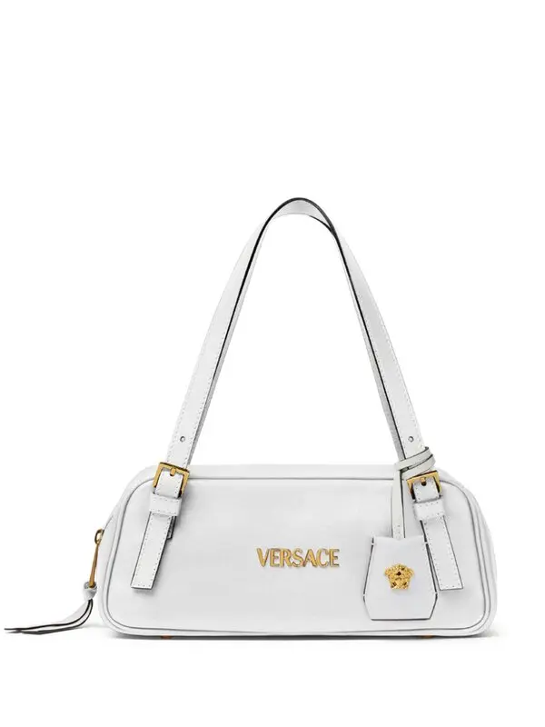 Versace Tag Bowling Shoulder Bag - White