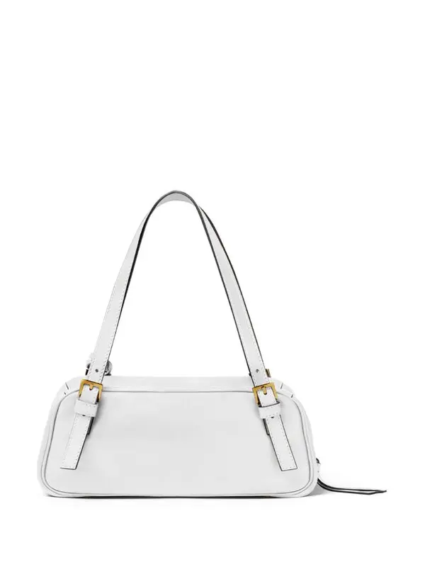 Versace Tag Bowling Shoulder Bag - White